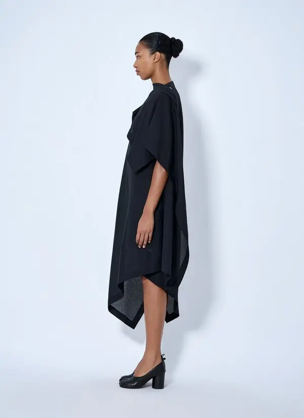 Issey Miyake Asymmetric Draped Midi Dress
