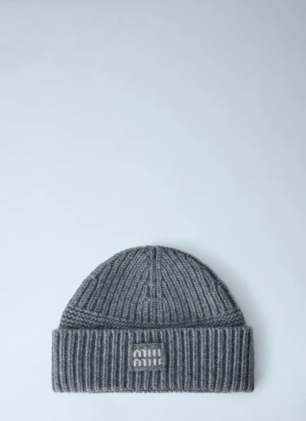 Miu Miu Logo-patch Wool Beanie