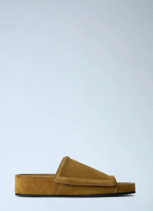 Phoebe Philo Suede Chunky-sole Slide Sandals