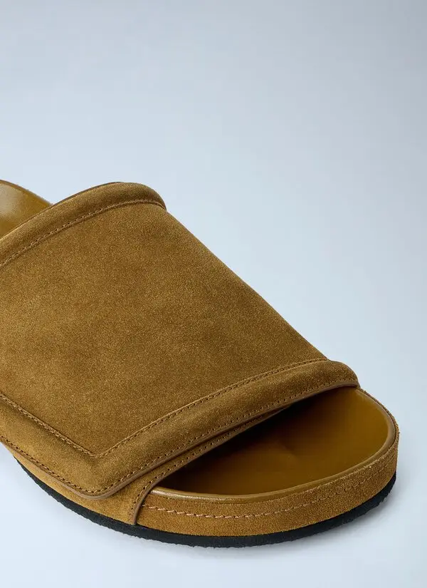 Phoebe Philo Suede Chunky-sole Slide Sandals