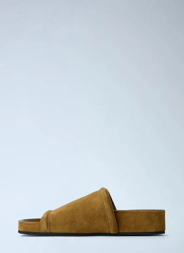 Phoebe Philo Suede Chunky-sole Slide Sandals