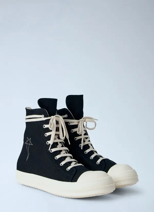 Rick Owens High-top Canvas Sneakers