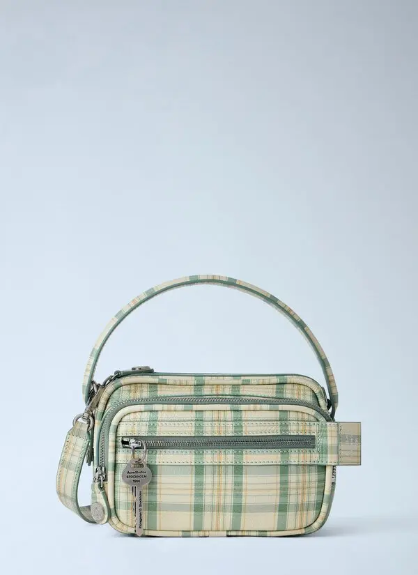 Acne Studios Camero Kit Check Handbag - Green
