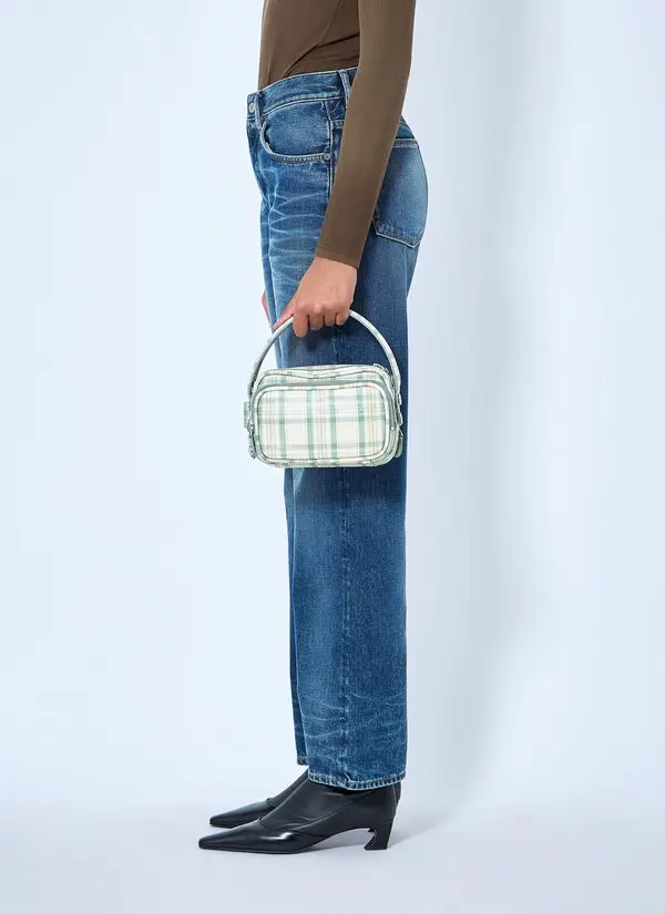 Acne Studios Camero Kit Check Handbag - Green