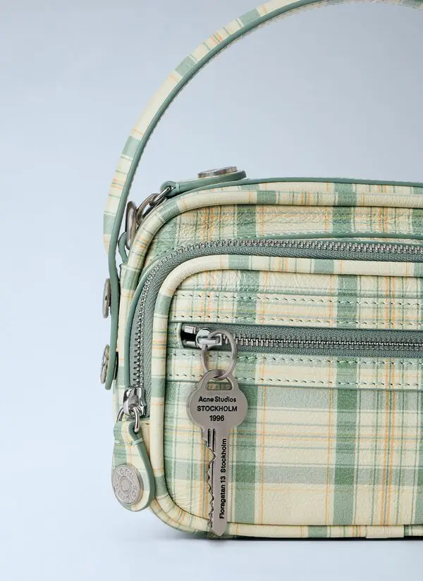 Acne Studios Camero Kit Check Handbag - Green