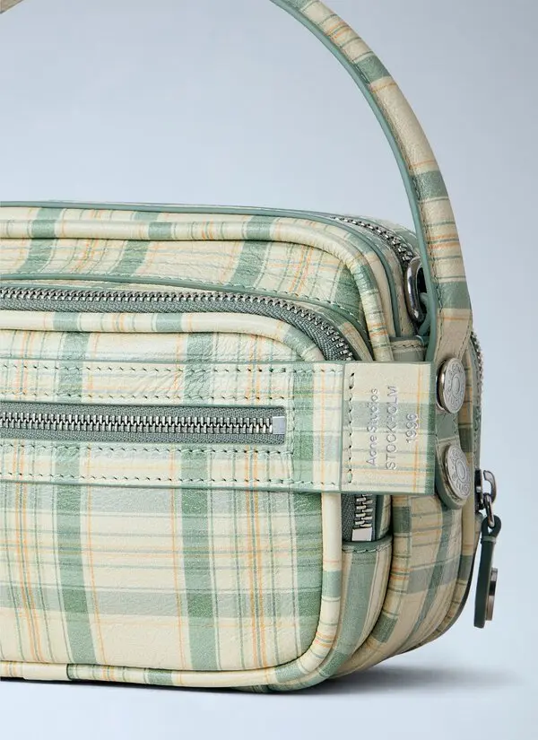 Acne Studios Camero Kit Check Handbag - Green
