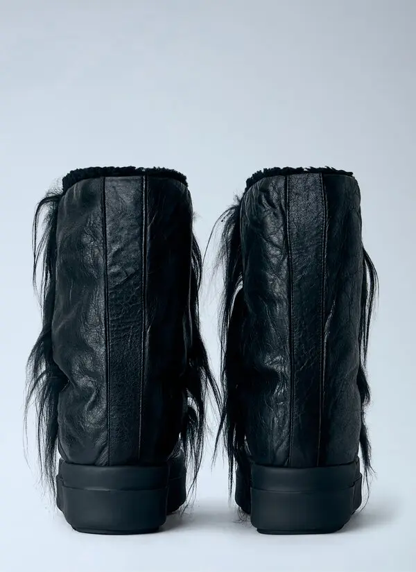 Rick Owens Fringed Mega Bumper Lunar Boots