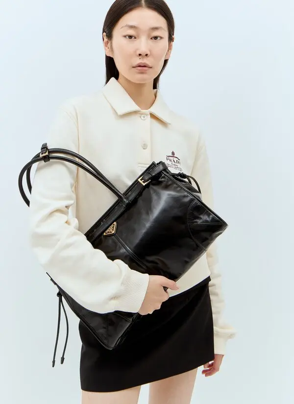 Prada Large Leather Shoulder Bag