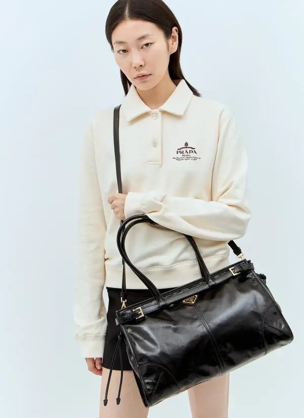 Prada Large Leather Shoulder Bag