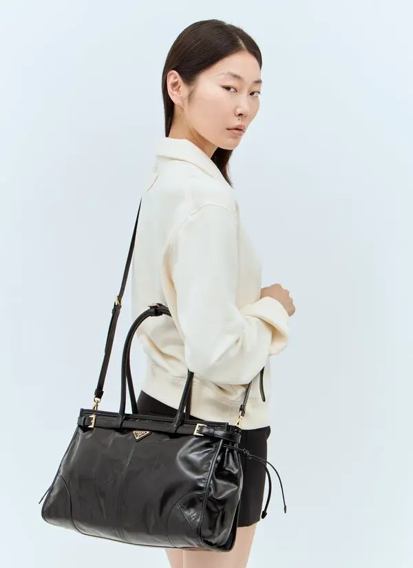 Prada Large Leather Shoulder Bag
