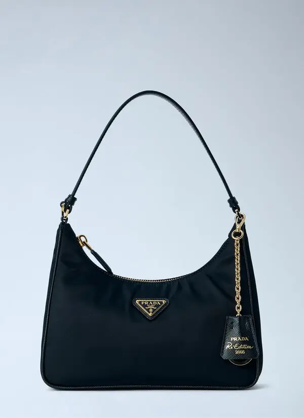 Prada Re-edition 2005 Re-nylon And Saffiano Mini Bag - Black