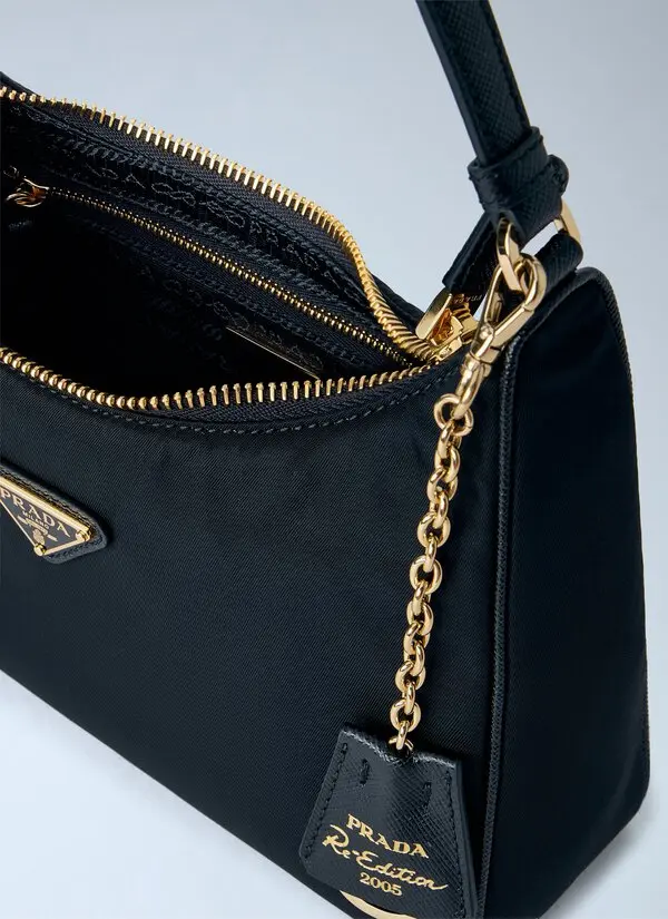 Prada Re-edition 2005 Re-nylon And Saffiano Mini Bag - Black