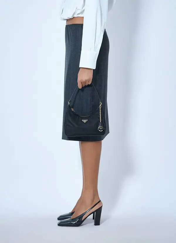 Prada Re-edition 2005 Re-nylon And Saffiano Mini Bag - Black