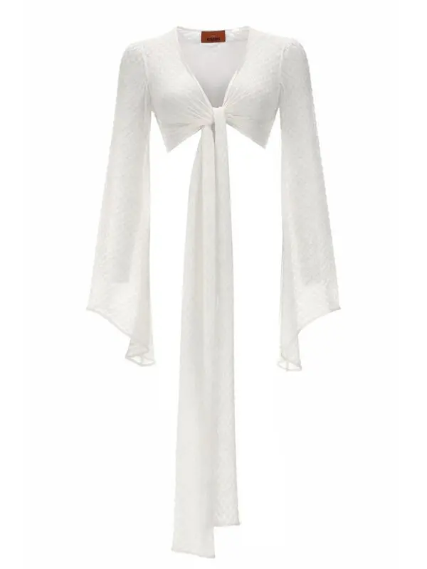 Missoni Top Scaldacuore In Viscosa Lam - White