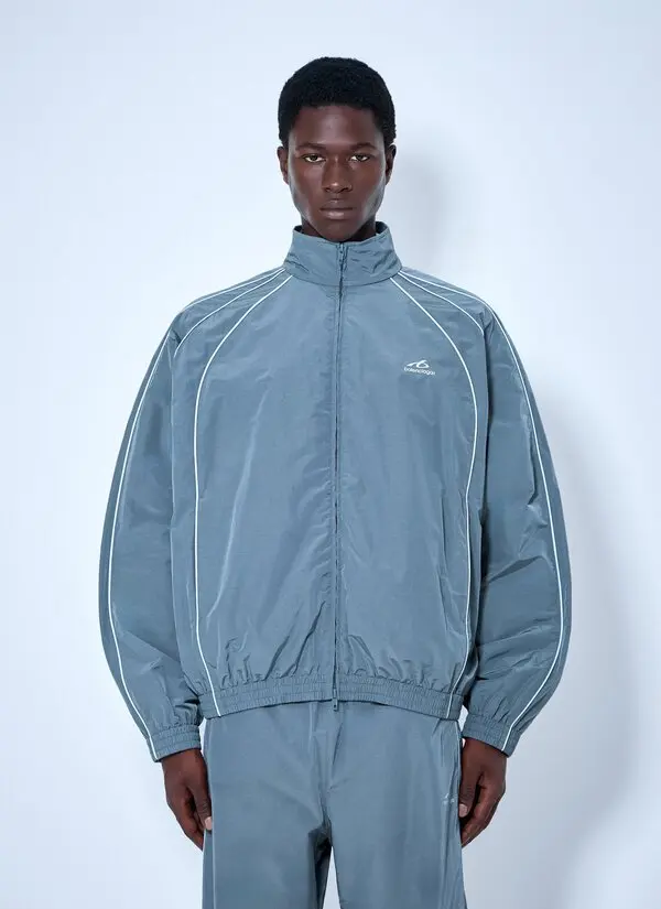 Balenciaga Zip-front Track Jacket With Contrast Piping