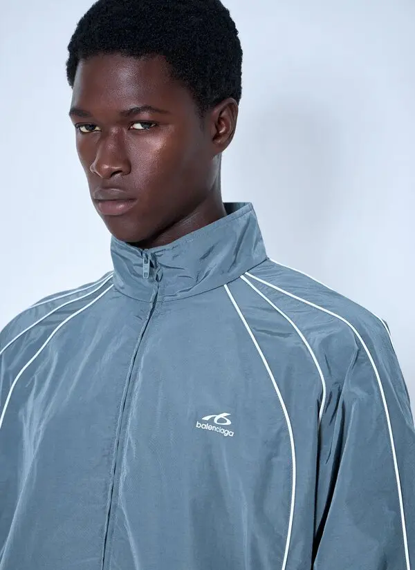 Balenciaga Zip-front Track Jacket With Contrast Piping