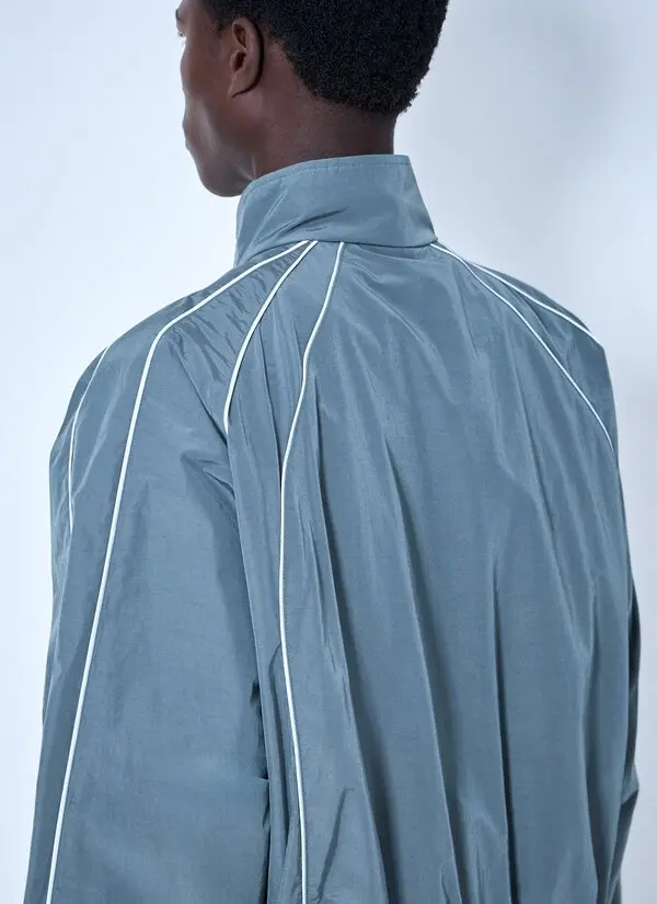 Balenciaga Zip-front Track Jacket With Contrast Piping