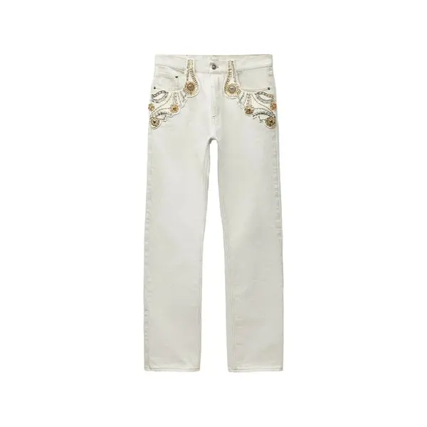 Versace Grey Denim Regular & Straight-leg Jeans