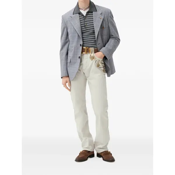 Versace Grey Denim Regular & Straight-leg Jeans