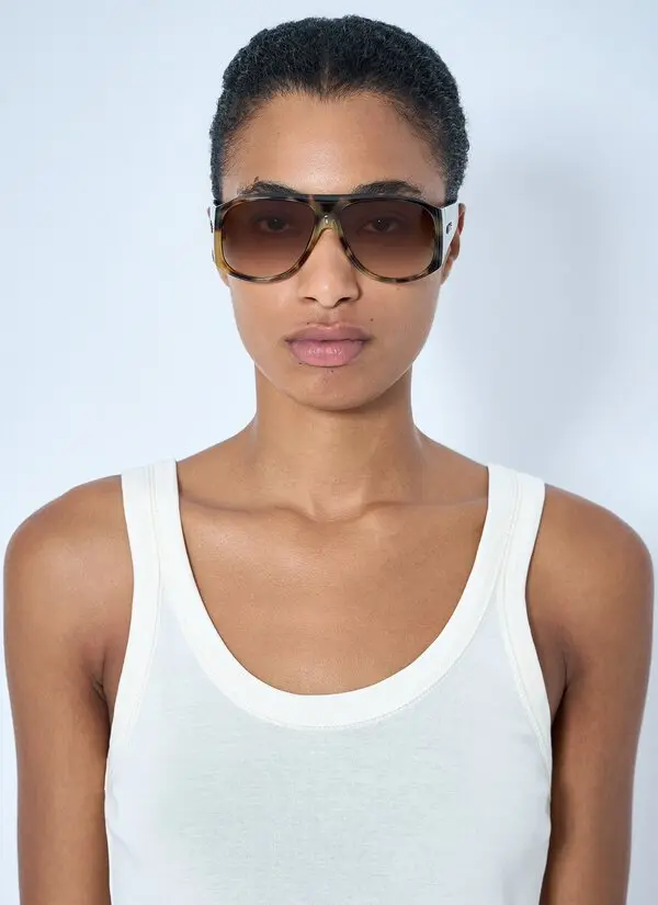 Chloé Aviator Sunglasses With Gradient Lenses - Multicolor