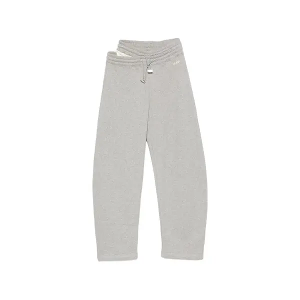 Attico Grey Cotton Lyocell Track Pants - Gray