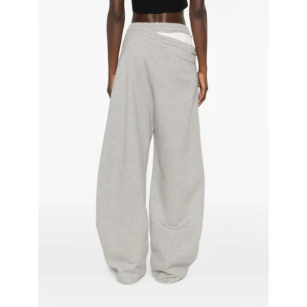 Attico Grey Cotton Lyocell Track Pants - Gray