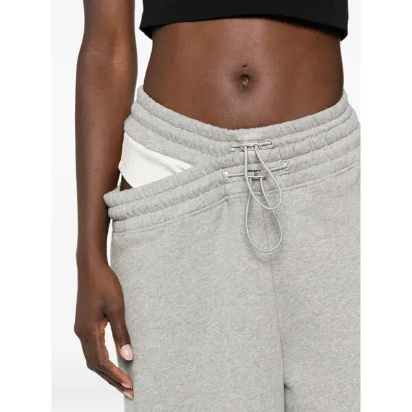 Attico Grey Cotton Lyocell Track Pants - Gray
