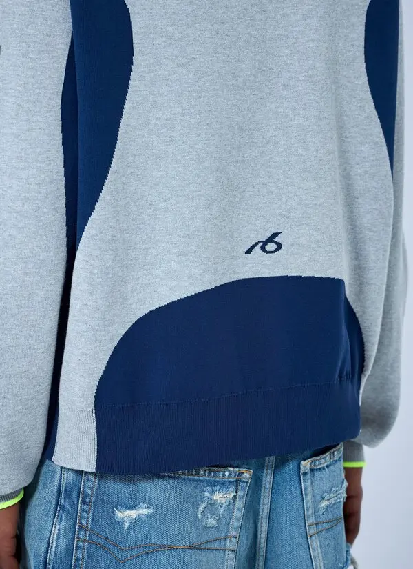 Balenciaga High-neck Zip-up Track Jacket With Contrast Panels - Gray