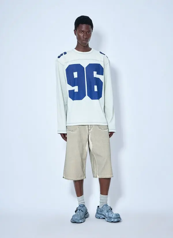Acne Studios Wide-leg Denim Shorts - Cream