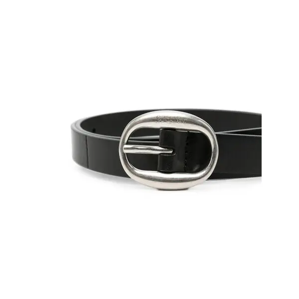 Saint Laurent Oval Buckle Belt