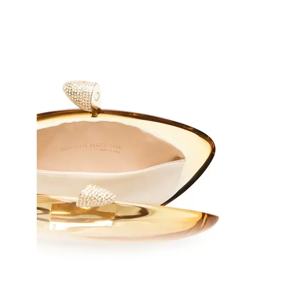 Benedetta Bruzziches Embellished Crystal Clasp Clutch Bag