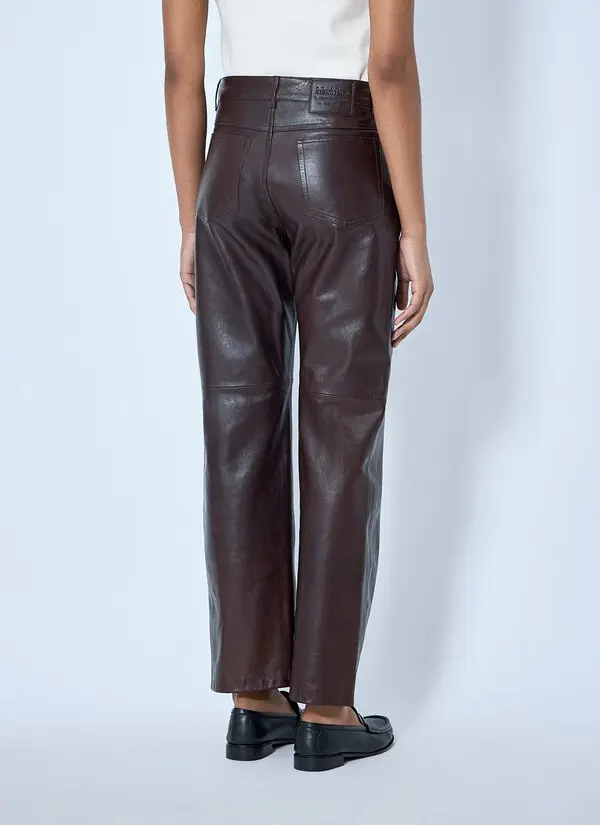 Max Mara Leather Wide-leg Trousers