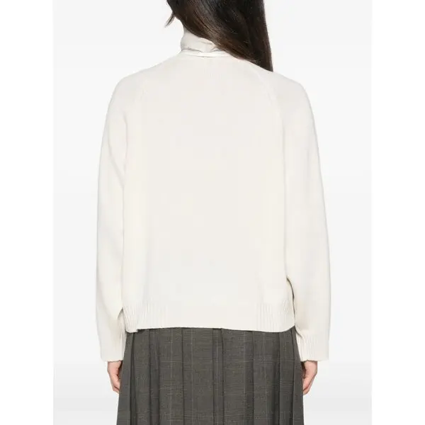 Brunello Cucinelli Cashmere Fine Knit Jumper With Monili Chain Embellishment - Gray