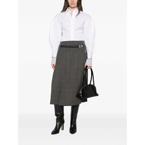 Brunello Cucinelli Cotton Classic Collar Puff Sleeve Shirt