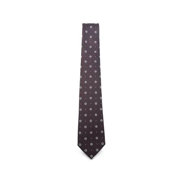 Saint Laurent Silk Jacquard Weave Neck Tie