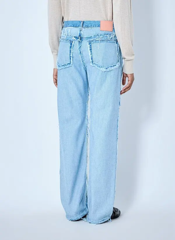 Acne Studios Frayed Seam Denim Jeans