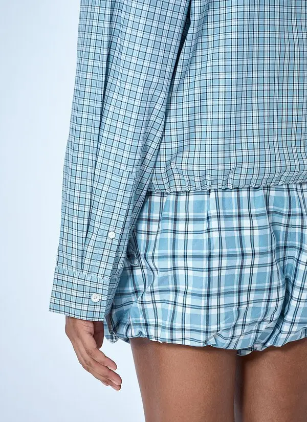 Acne Studios Checked Drawstring Hooded Jacket