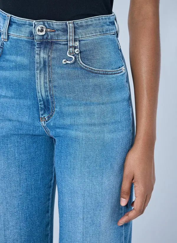 Sportmax Cropped Wide-leg Denim Jeans - Blue