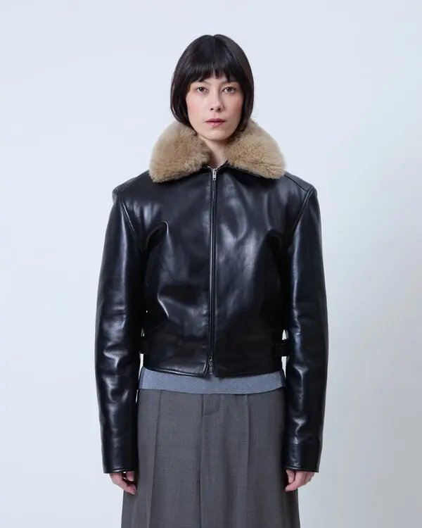 Phoebe Philo Cropped Aviator Jacket