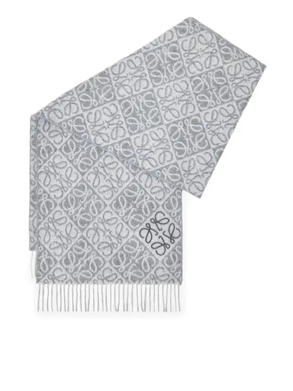Loewe Anagram Wool And Cashmere Scarf