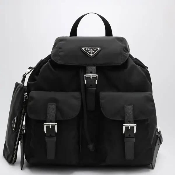 Prada Re-nylon And Saffiano Backpack With Pouch