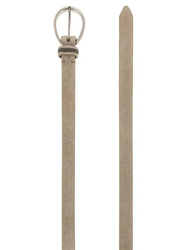 Brunello Cucinelli Suede Calfskin Belt