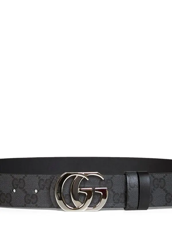 Gucci Black Cut Gg Marmont Reversible Belt