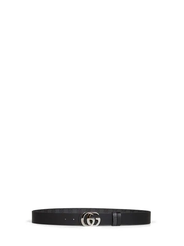 Gucci Black Cut Gg Marmont Reversible Belt
