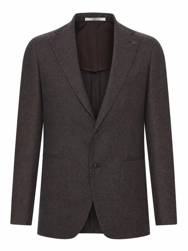 Tagliatore Textured Fabric Blazer Jacket With Two Buttons