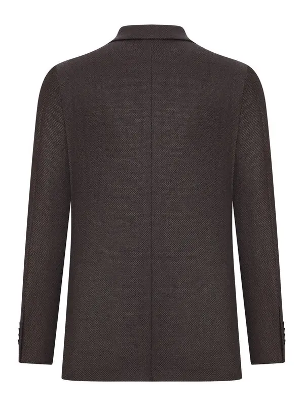 Tagliatore Textured Fabric Blazer Jacket With Two Buttons