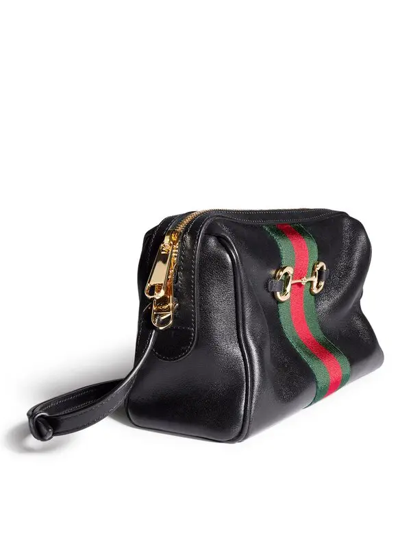 Gucci Horsebit Web Camera Bag Small Size - Black