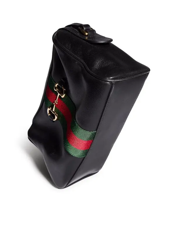 Gucci Horsebit Web Camera Bag Small Size - Black