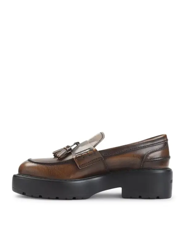 Miu Miu Smooth Leather Loafers With Tassels