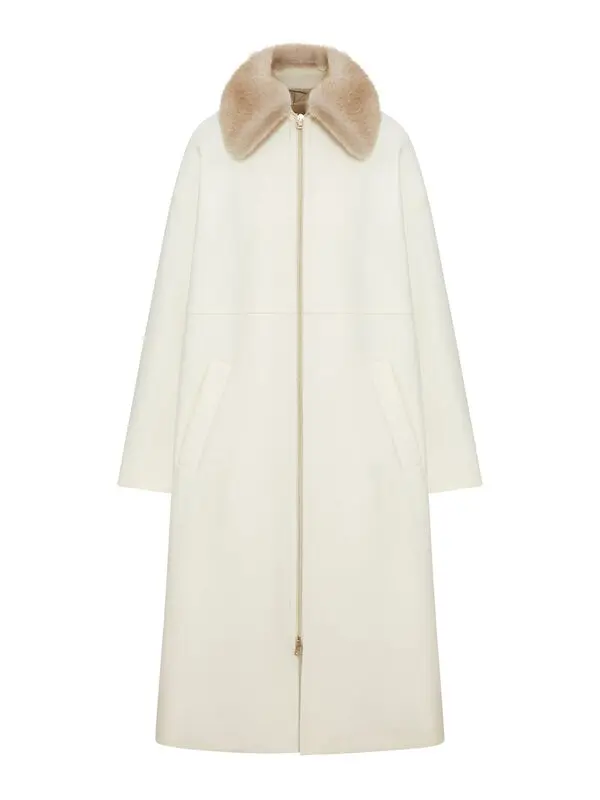 Herno Long Coat With Fur Collar